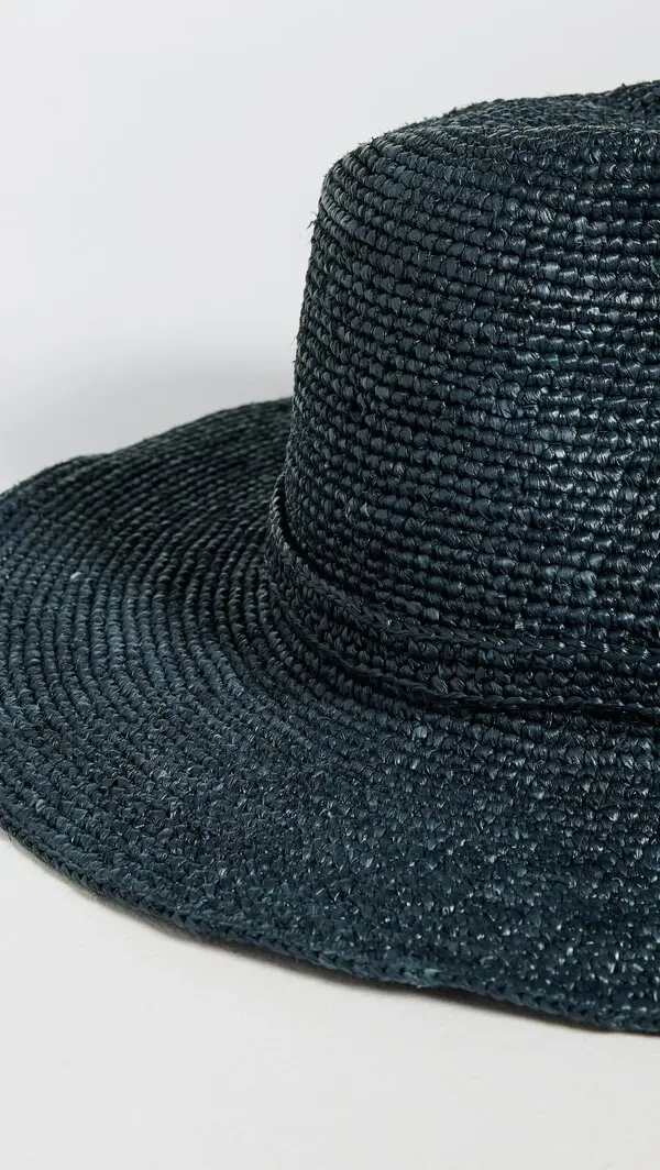 Janessa Leoné Western Straw Fedora - Navy