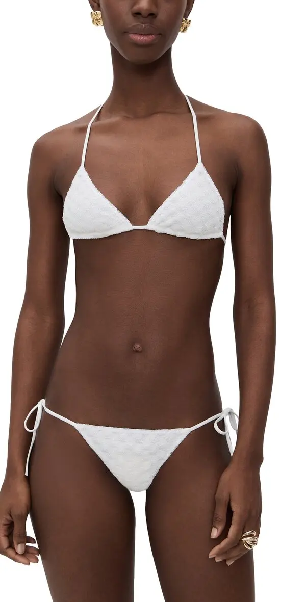 Missoni Metallic Threading String Bikini - White
