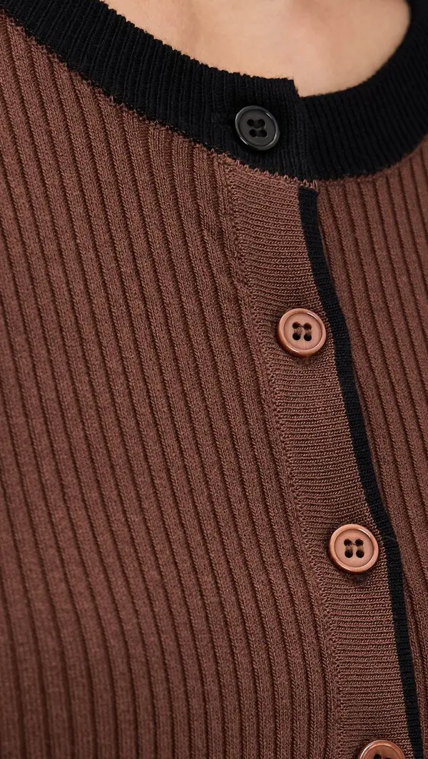 STATE & LAKE Kaia Cardigan - Chocolate/black