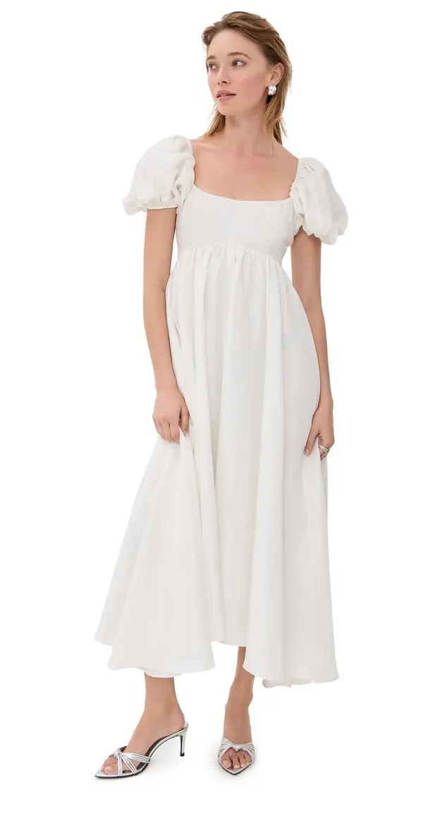 Azeeza Rory Midi Dress - White