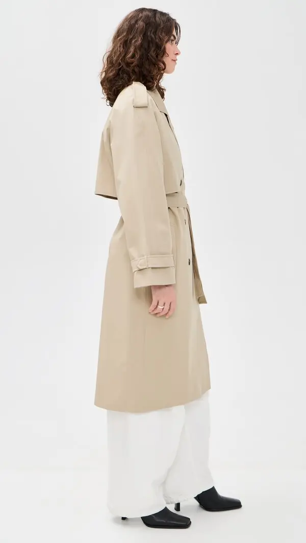 ANINE BING Rickie Maxi Trench - Beige