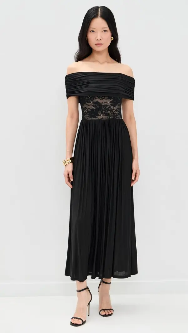 Zimmermann Stretch Lace Jersey Maxi Dress