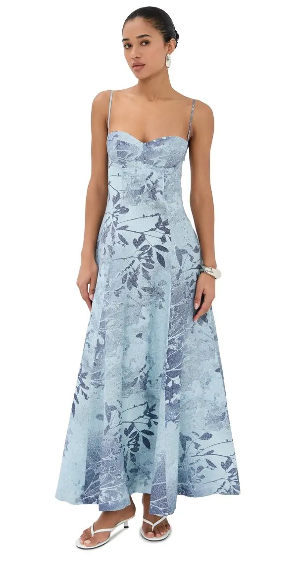 Simkhai Rudie Bustier Maxi Dress - Sky Floral