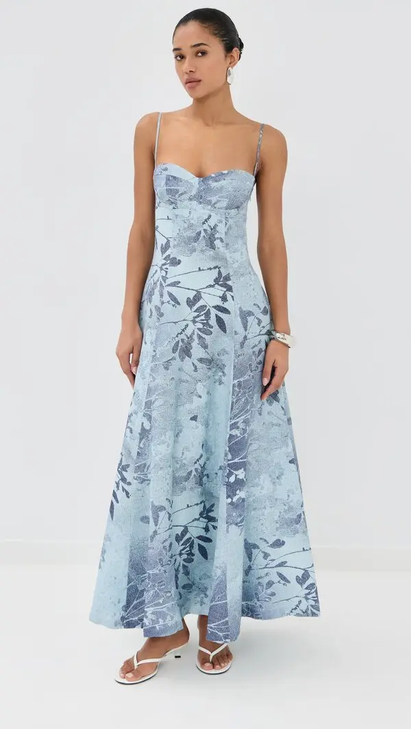 Simkhai Rudie Bustier Maxi Dress - Sky Floral