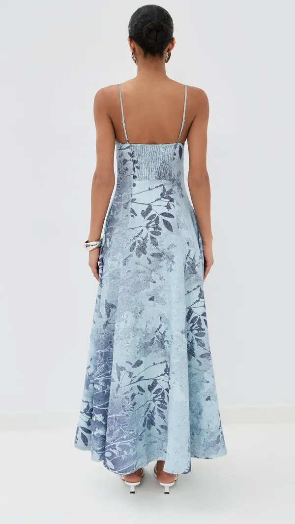 Simkhai Rudie Bustier Maxi Dress - Sky Floral