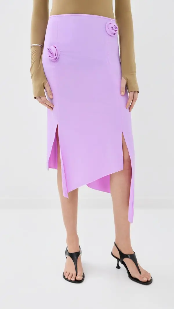 Coperni Rosette Detail Jersey Skirt