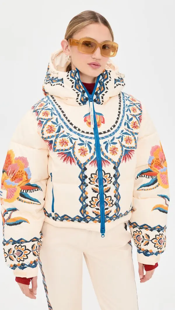 Farm Rio Floral Puffer Jacket