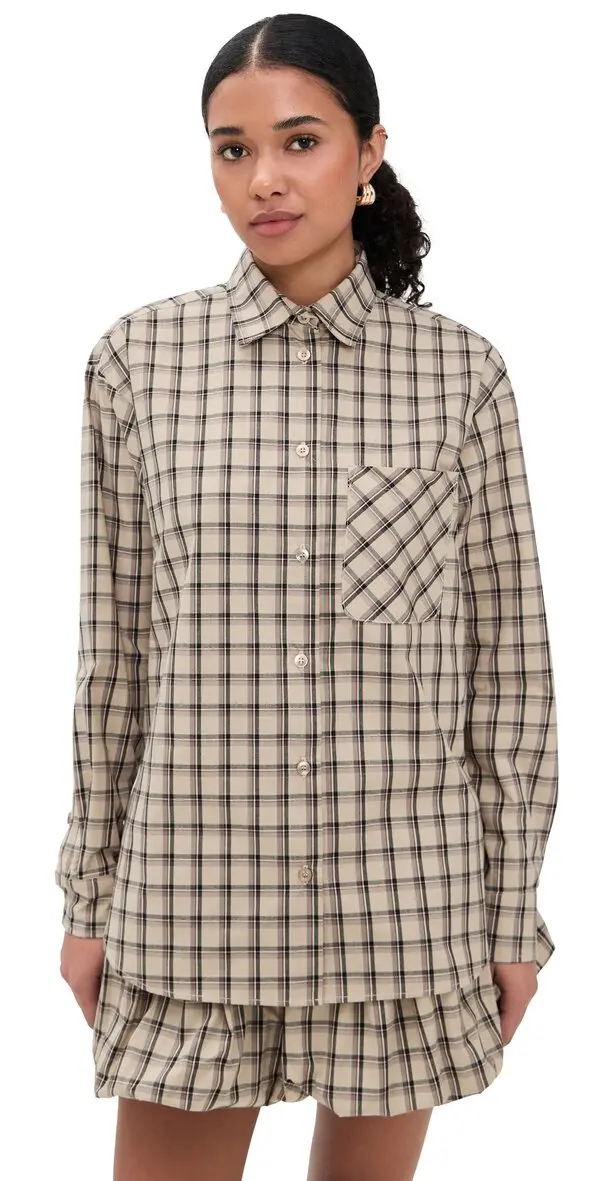 LE BOP Winnie Buttondown - Khaki Check