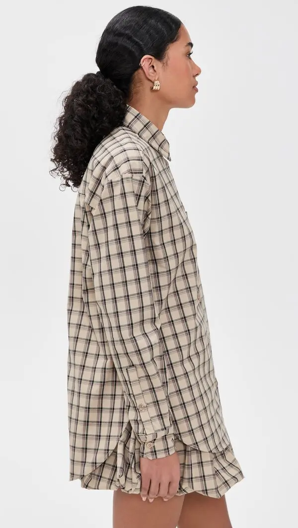 LE BOP Winnie Buttondown - Khaki Check