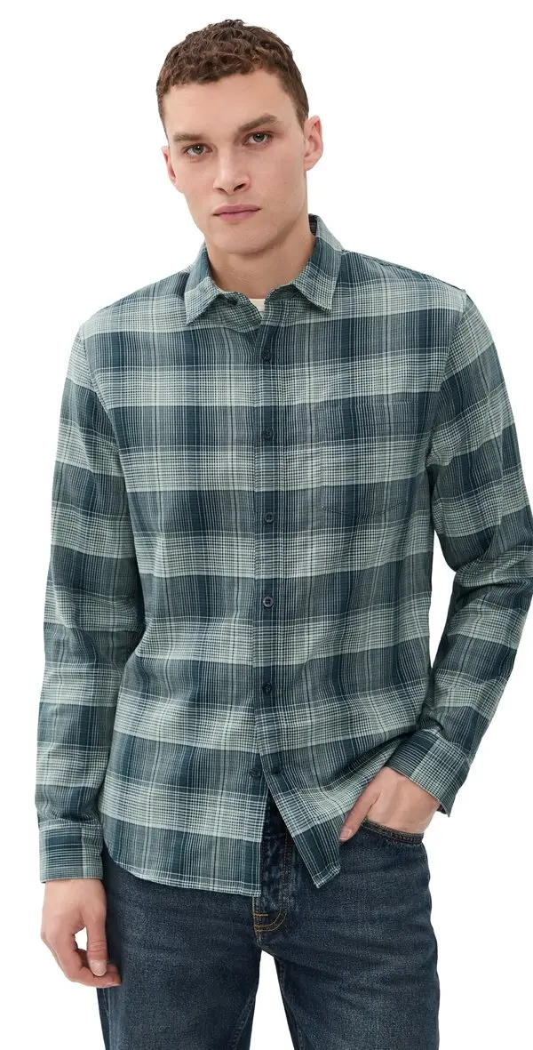 Vince Big Sky Plaid Long Sleeve Shirt