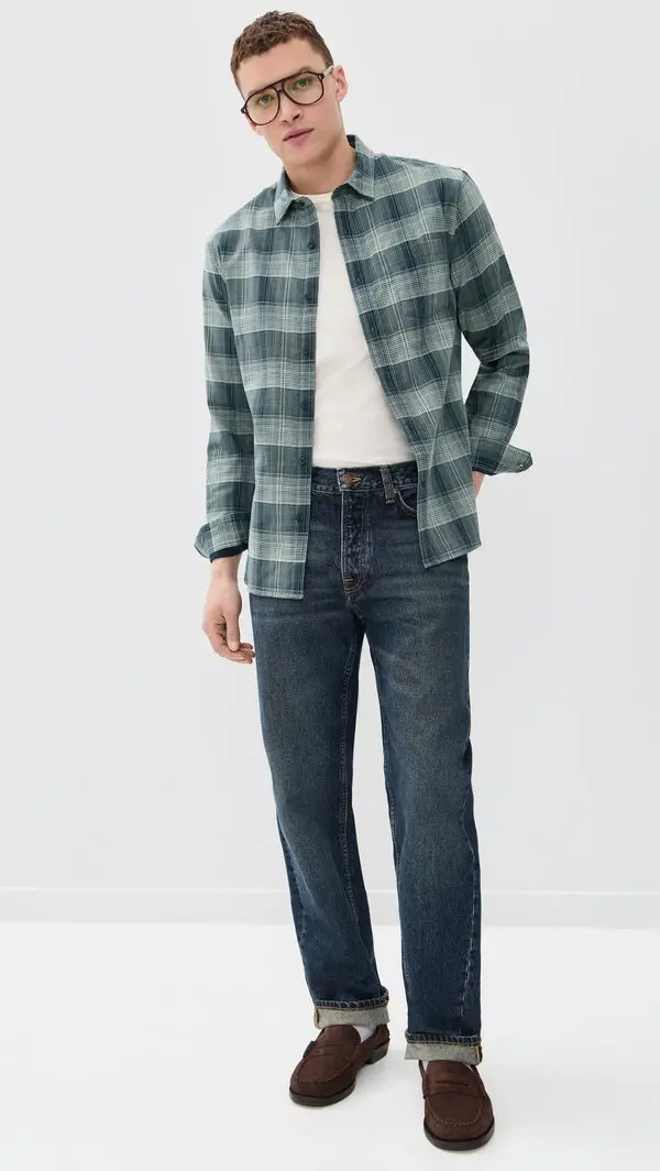 Vince Big Sky Plaid Long Sleeve Shirt