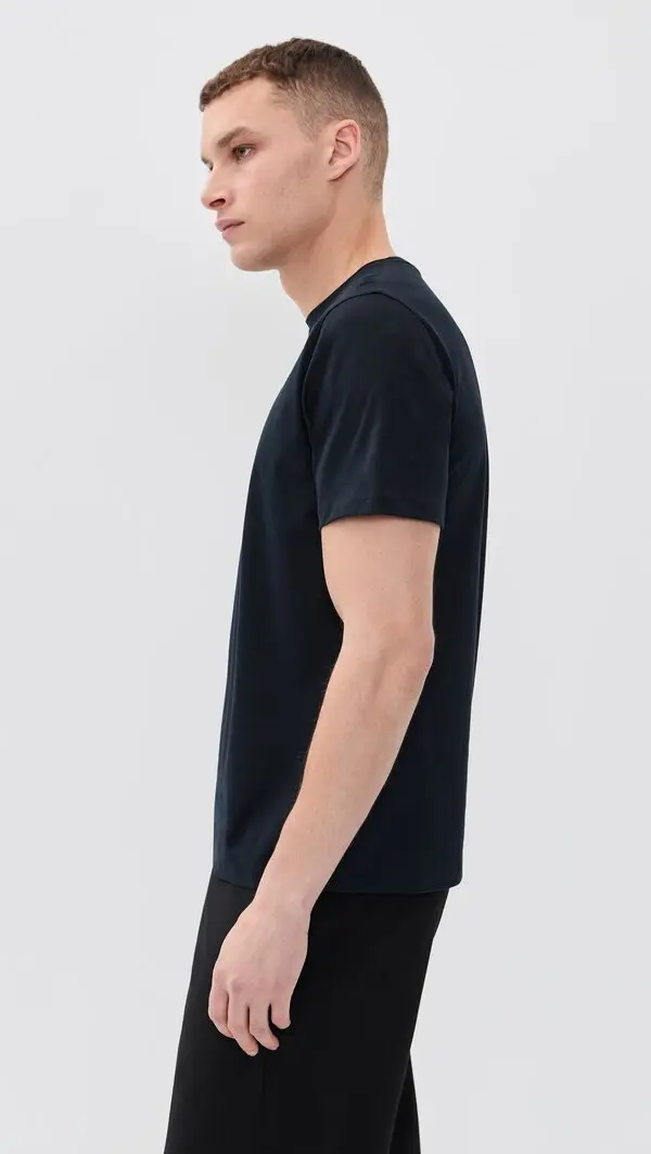 Theory Precise Rib Cotton Tee - Eclipse