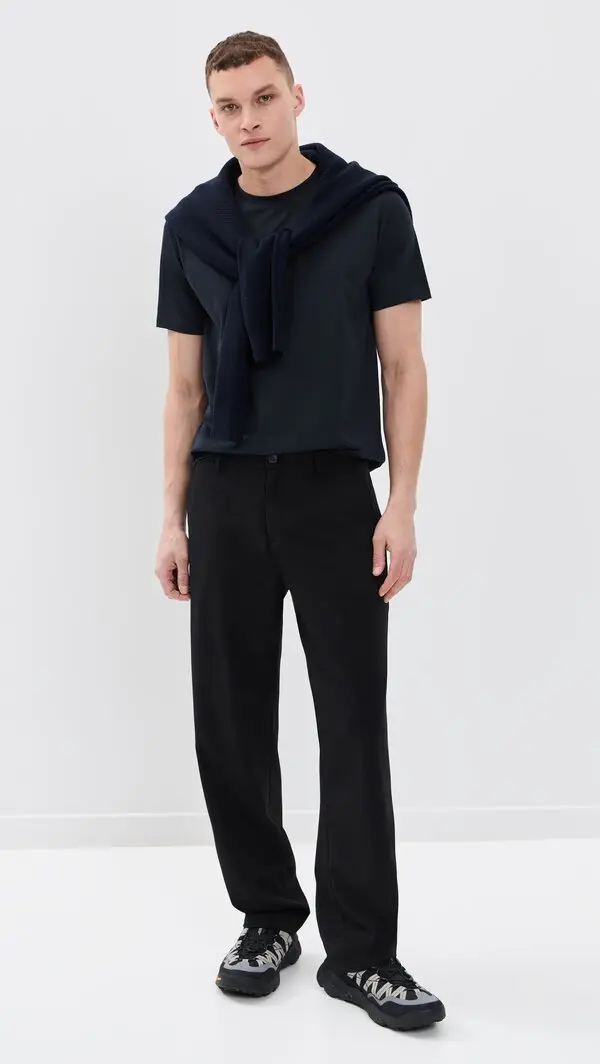 Theory Precise Rib Cotton Tee - Eclipse