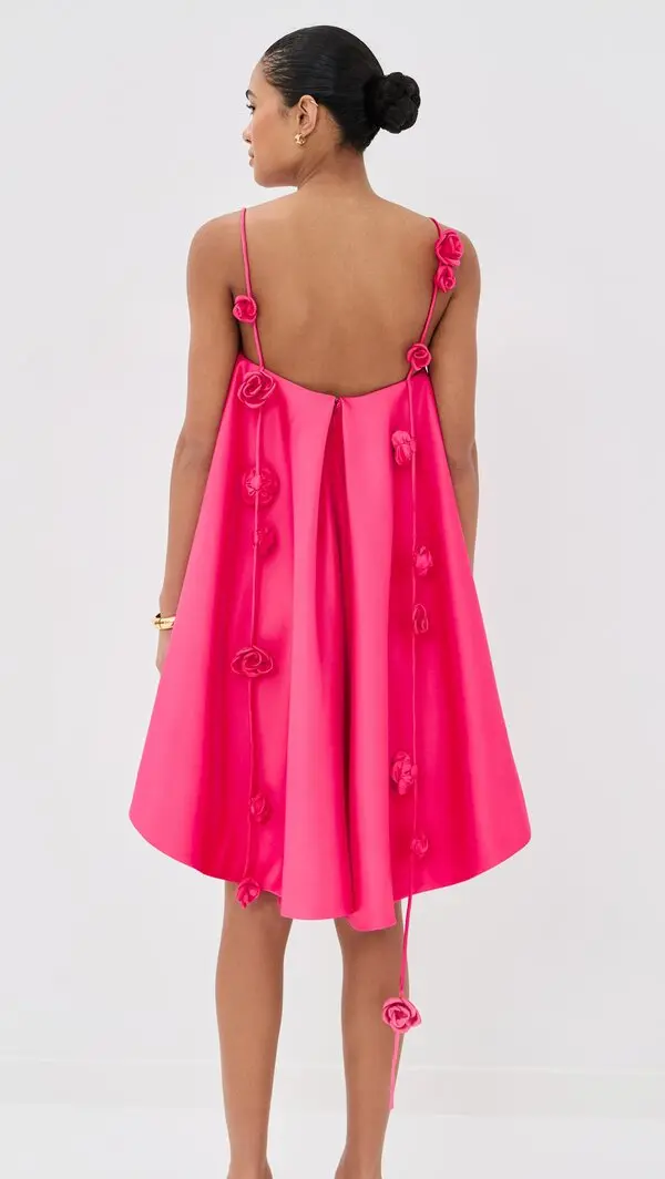 Leo Lin Fiona Rose Mini Dress - Pink - 30% Off | Editorialist