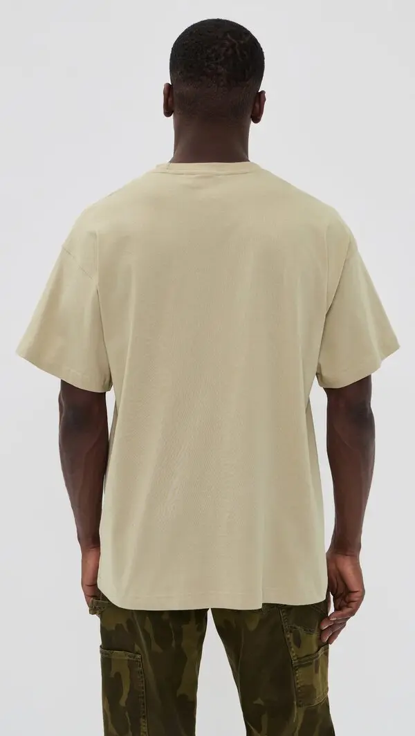 Adidas Trefoil Essentials Oversized Tee - Stone Khaki