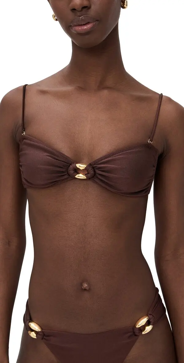SHANI SHEMER Nyx Bikini Top - Espresso