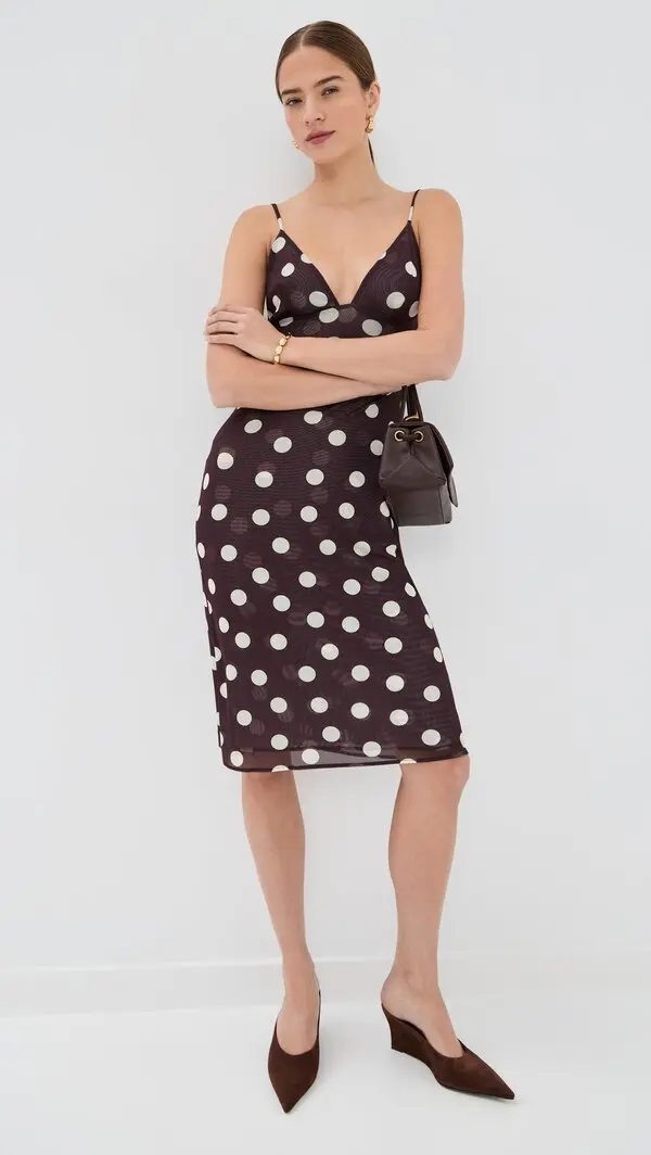 RESA Matilda Polka-dot Midi Dress