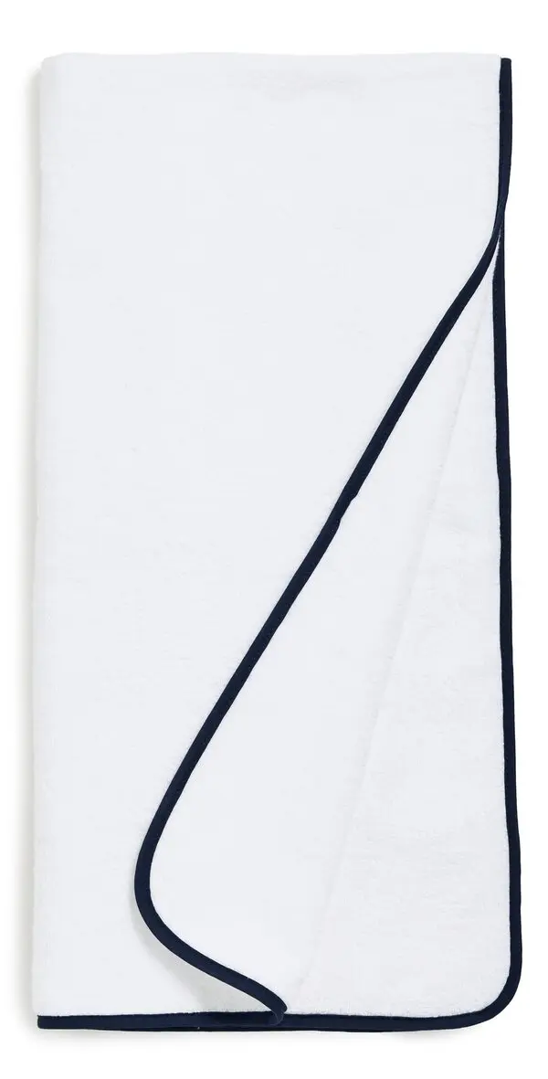 WEEZIE Signature Bath Towel - Navy On White