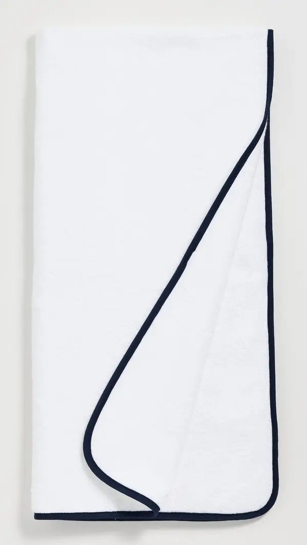 WEEZIE Signature Bath Towel - Navy On White