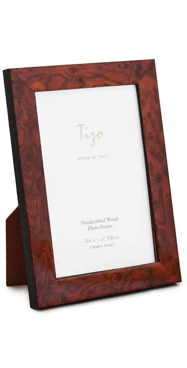TIZO DESIGN Italian Wood Frame 4x6 - Brown Burl