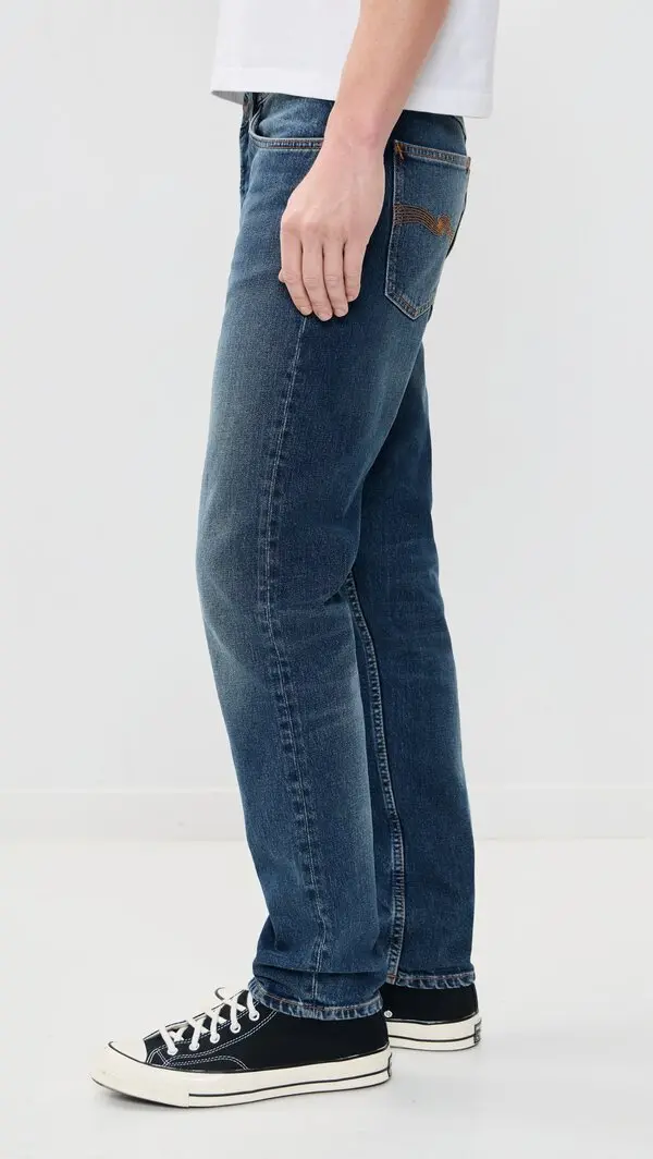 Nudie Jeans Solid Ollie Slim Jeans - Wild Blue