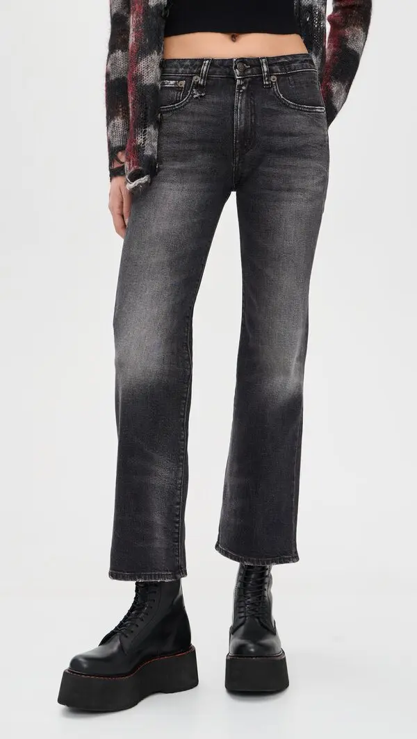 R13 Joan Cropped Flare Jeans