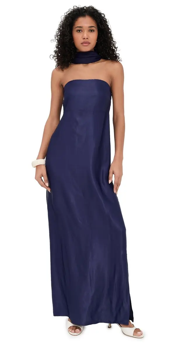 DIARRABLU Strapless Maxi Dress With Shawl