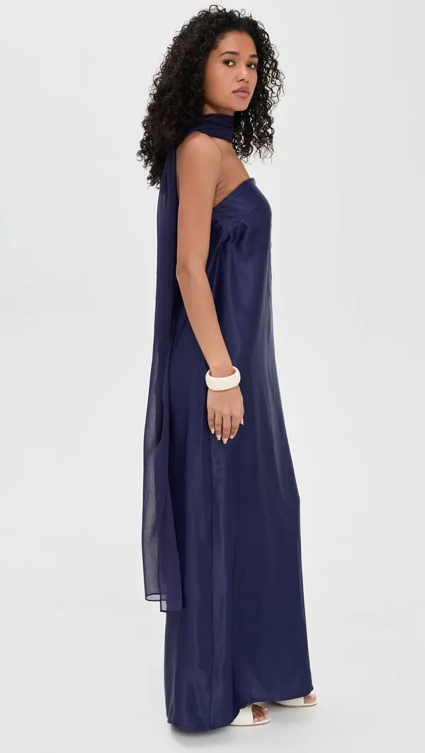 DIARRABLU Strapless Maxi Dress With Shawl