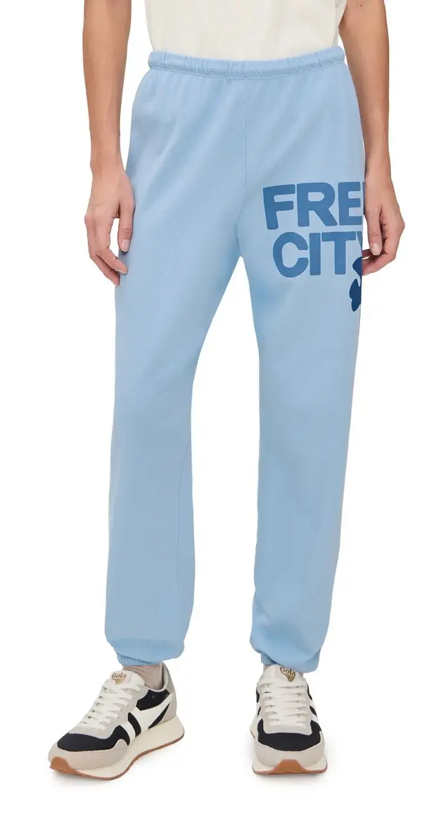 FREECITY French Terry Sweatpants - Blueice