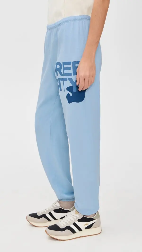 FREECITY French Terry Sweatpants - Blueice