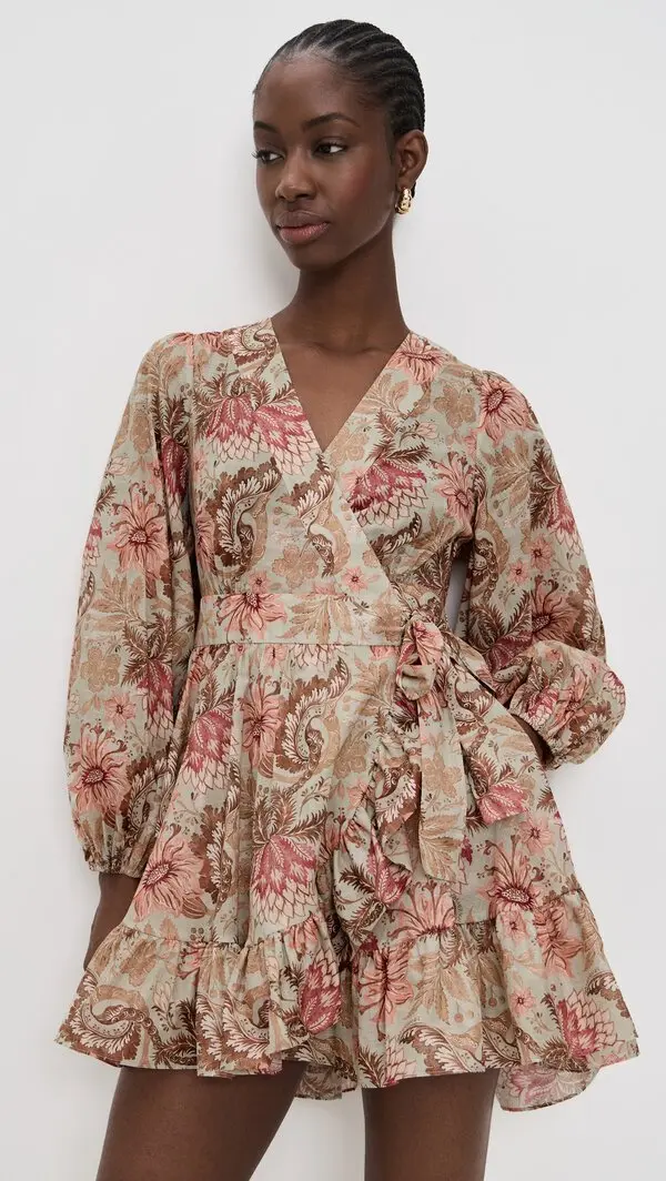 Zimmermann Daylight Mini Wrap Frill Dress