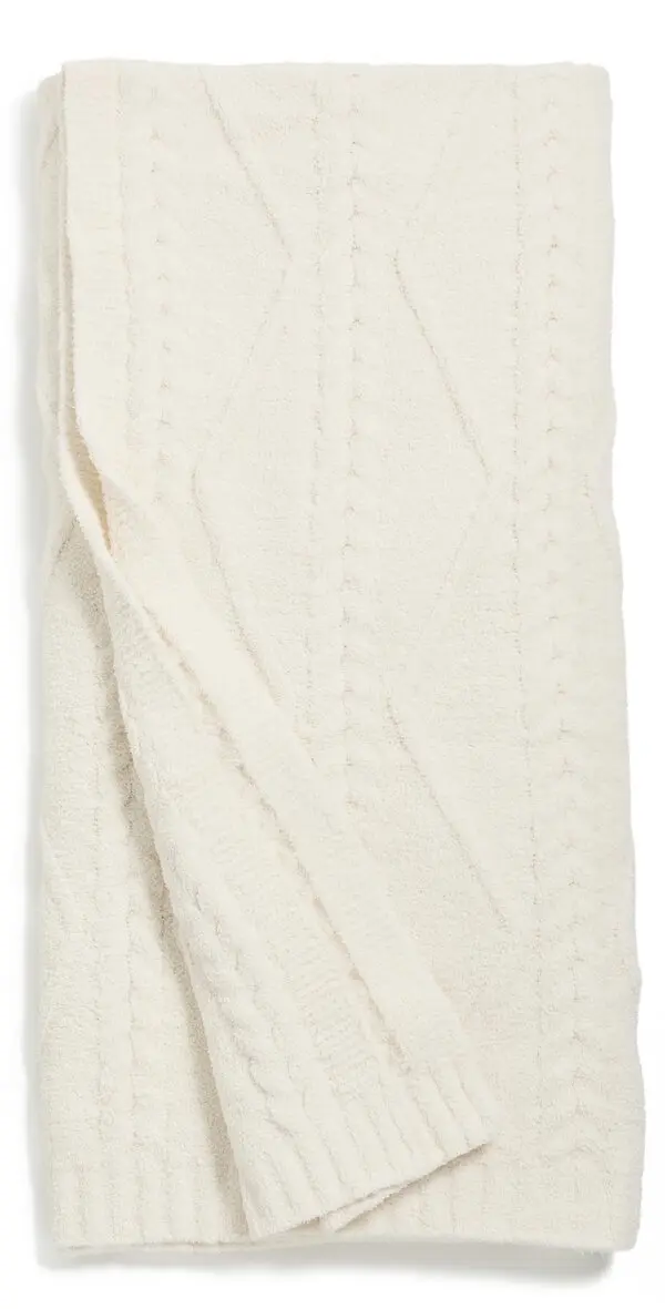 Barefoot Dreams Cable Knit Throw Blanket