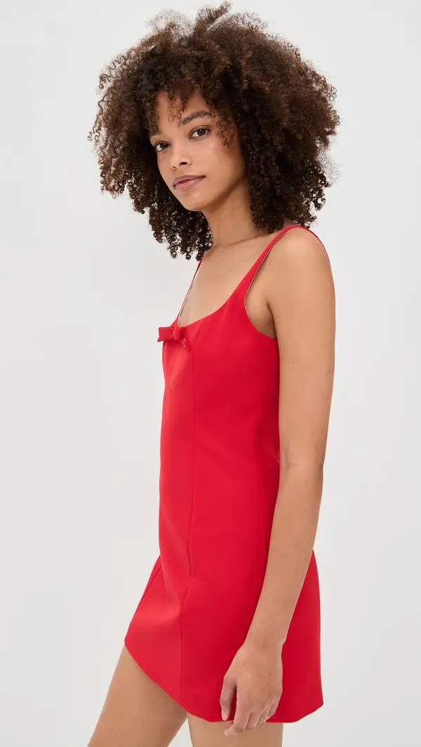 Sandy Liang Naomi Mini Dress - Red - 40% Off | Editorialist