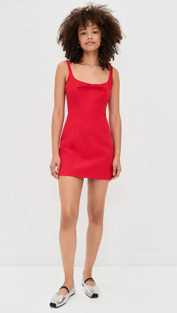 Sandy Liang Naomi Mini Dress - Red - 40% Off | Editorialist