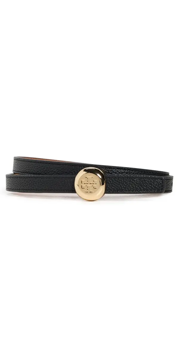 Tory Burch Romy Belt - Black/aged Tan