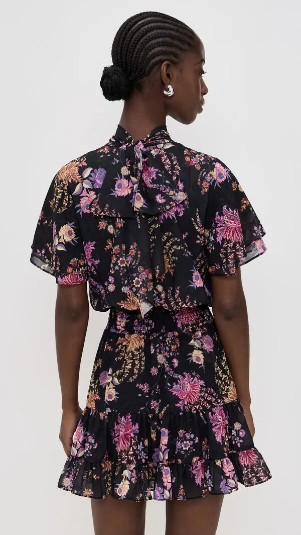 Misa Saffie Floral-print Mini Dress