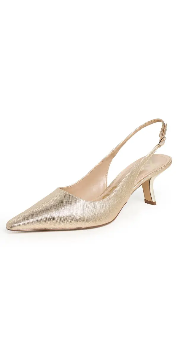 Sam Edelman Bianka Slingback Pumps - Gold Leaf