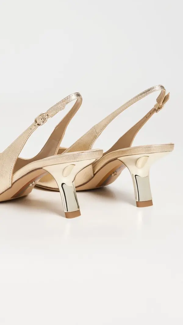 Sam Edelman Bianka Slingback Pumps - Gold Leaf