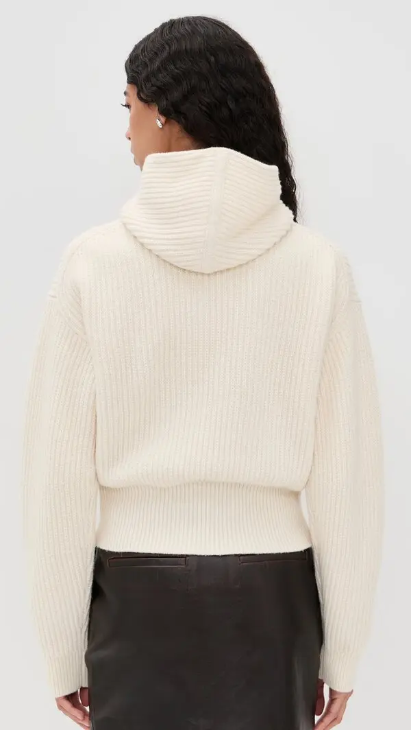 Helmut Lang Balaclava Wool-blend Knit Hoodie