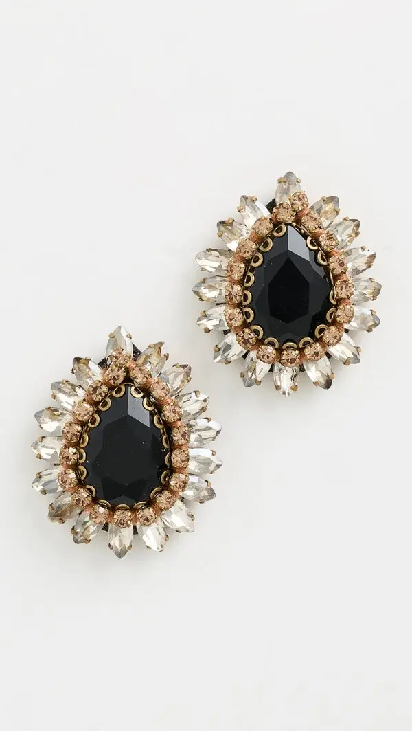 Deepa Gurnani Leesha Earrings - Black