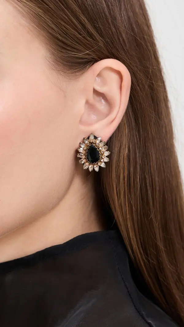 Deepa Gurnani Leesha Earrings - Black