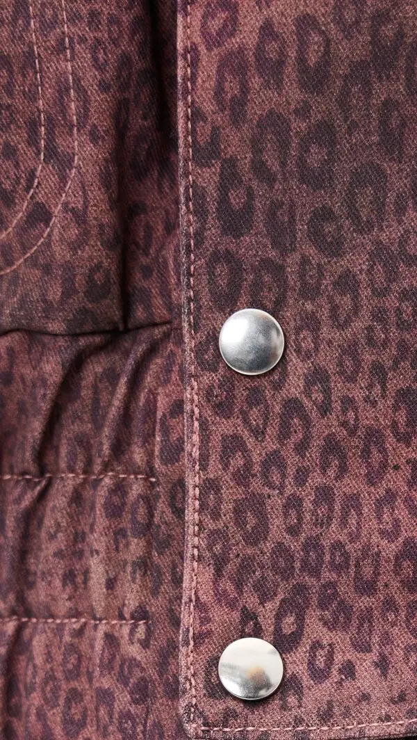 PEACHY DEN Cicely Flight Leopard Print Bomber Jacket