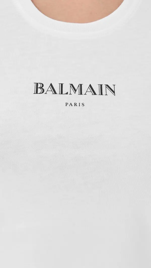Balmain Printed Tank Top - Blanc/noir
