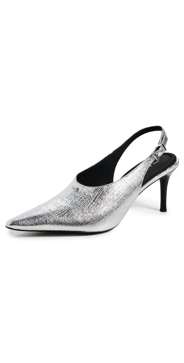 Rag & Bone Mercer Slingback Heels - Silver