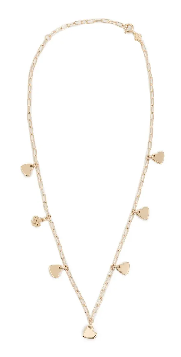 Tory Burch Heart Charm Necklace - Tory Gold