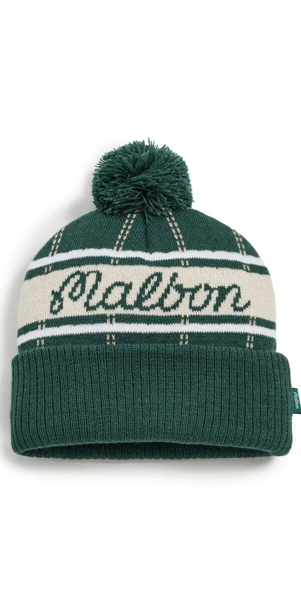MALBON Holden Pom Beanie - Hunter Green