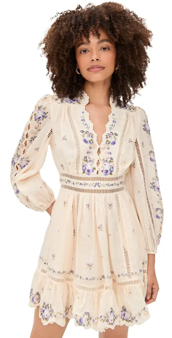 Zimmermann Patience Plunge Mini Dress