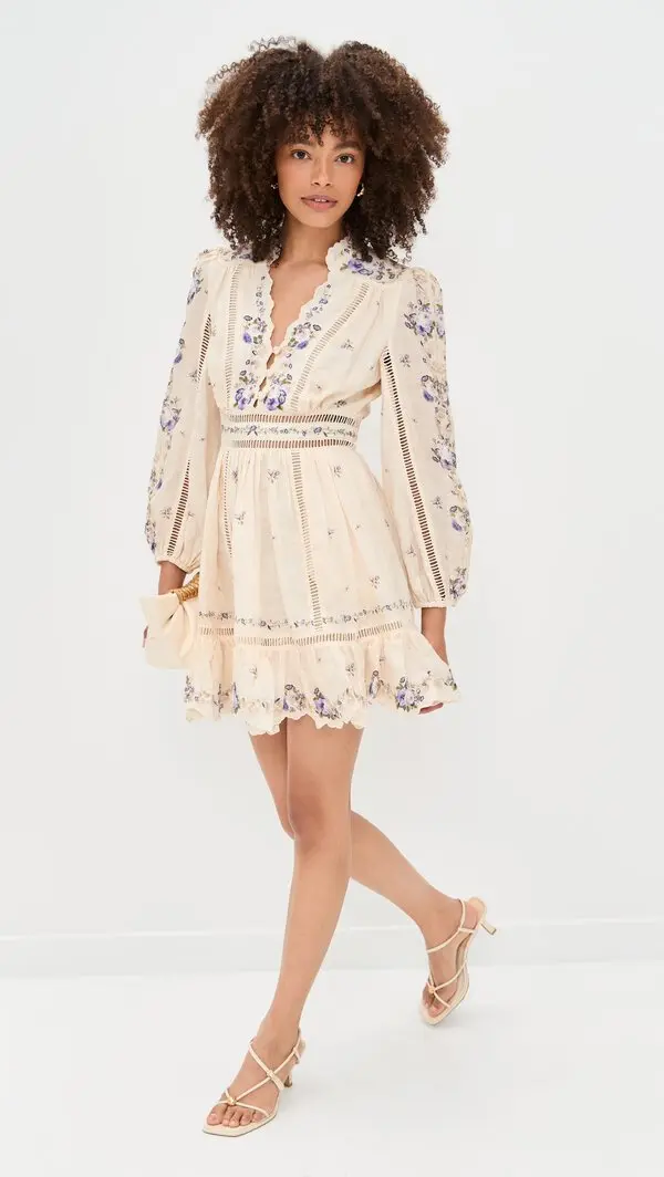 Zimmermann Patience Plunge Mini Dress