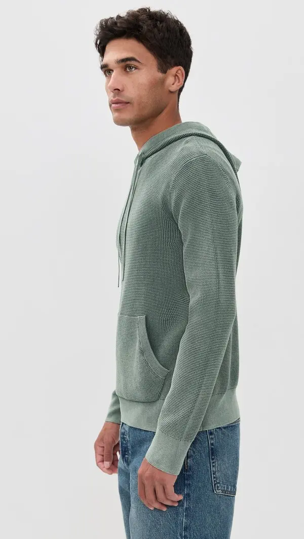 Faherty Brand Sunwashed Waffle Knit Hoodie