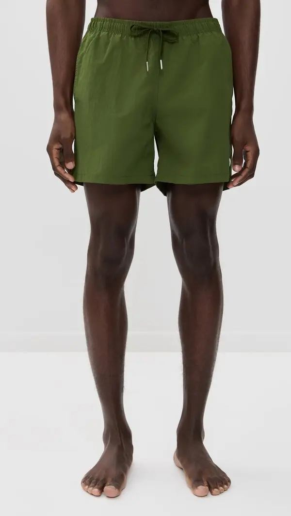 BATHER Solid Swim Trunks